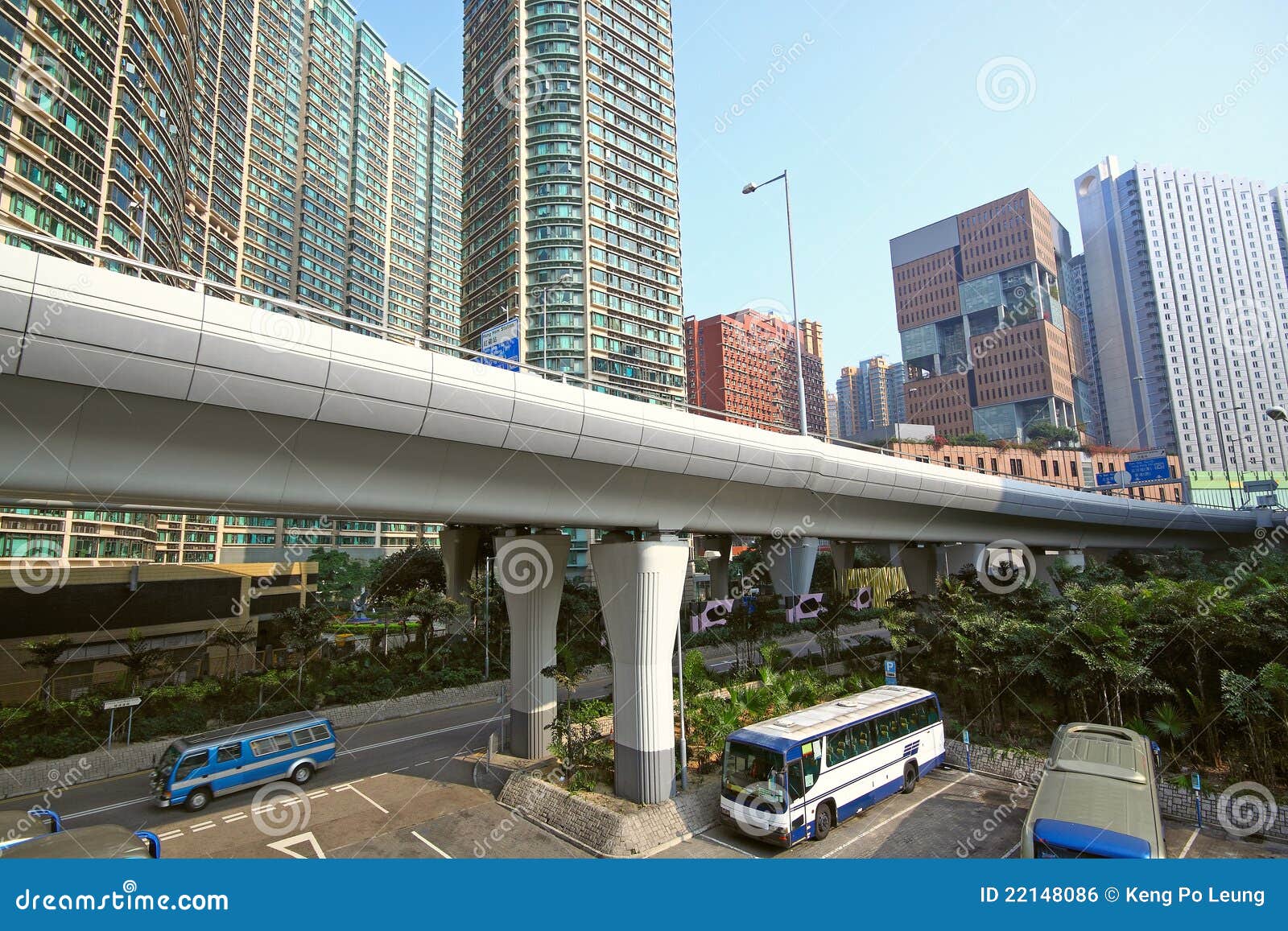 Traffic Highway in Urban Area Stock Photo - Image of building ...