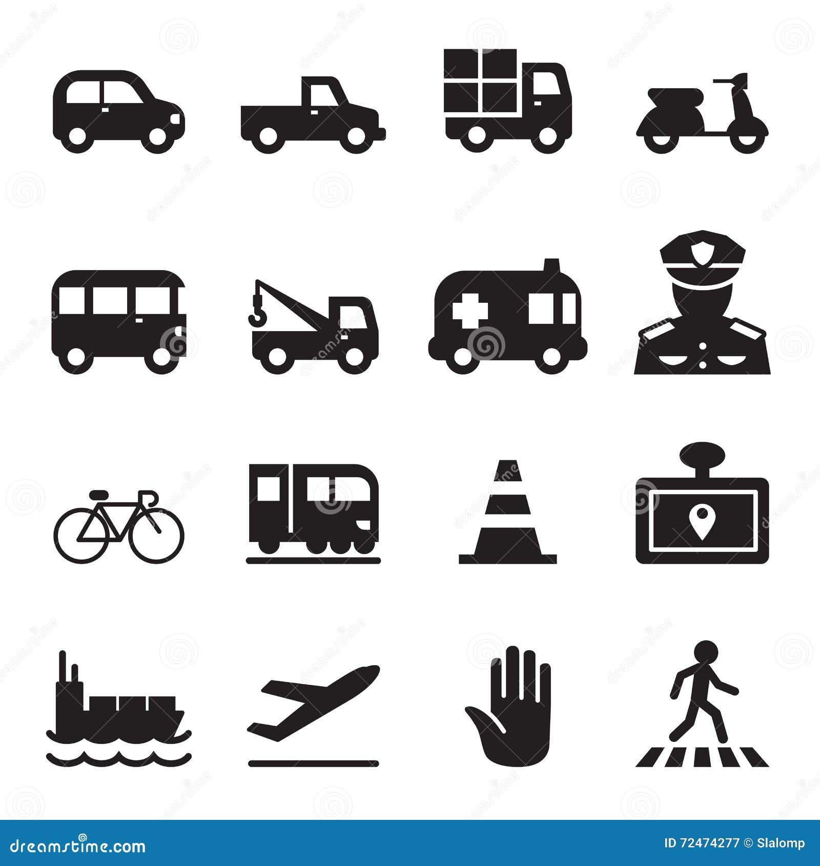 Traffic icon set 2 stock illustration. Illustration of mobile - 72474277