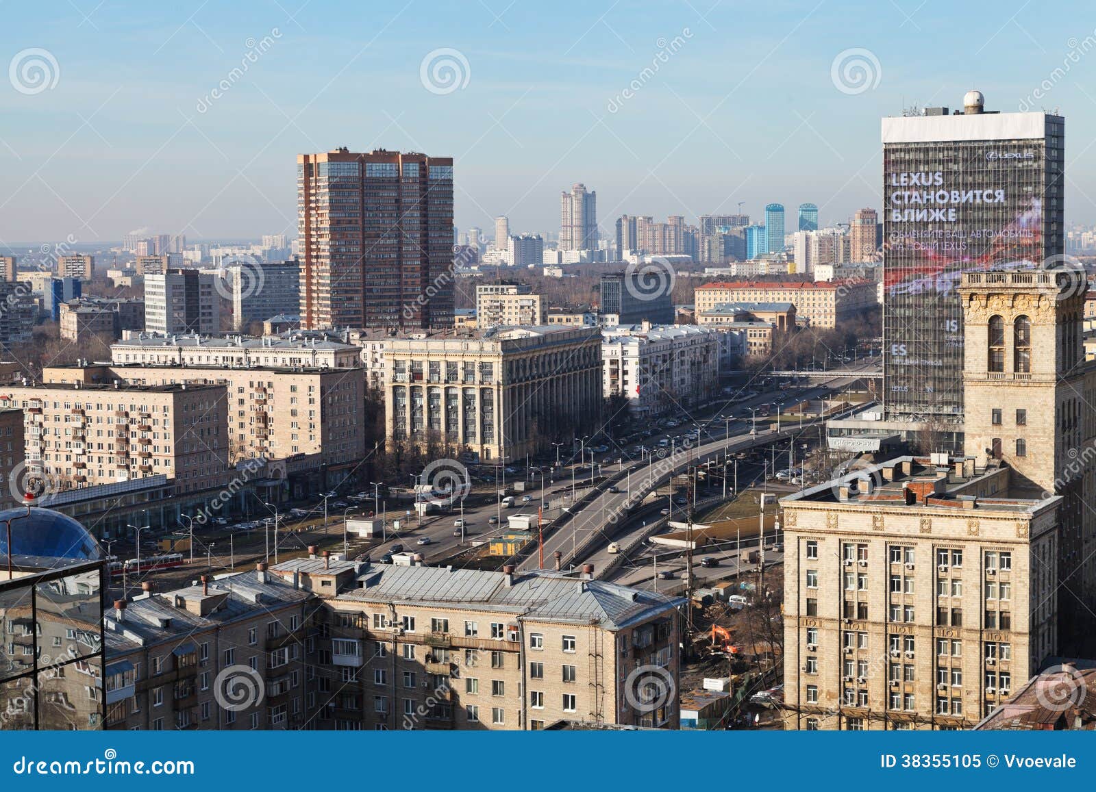 Traffic Interchange in Sokol District in Moscow Editorial Image - Image ...