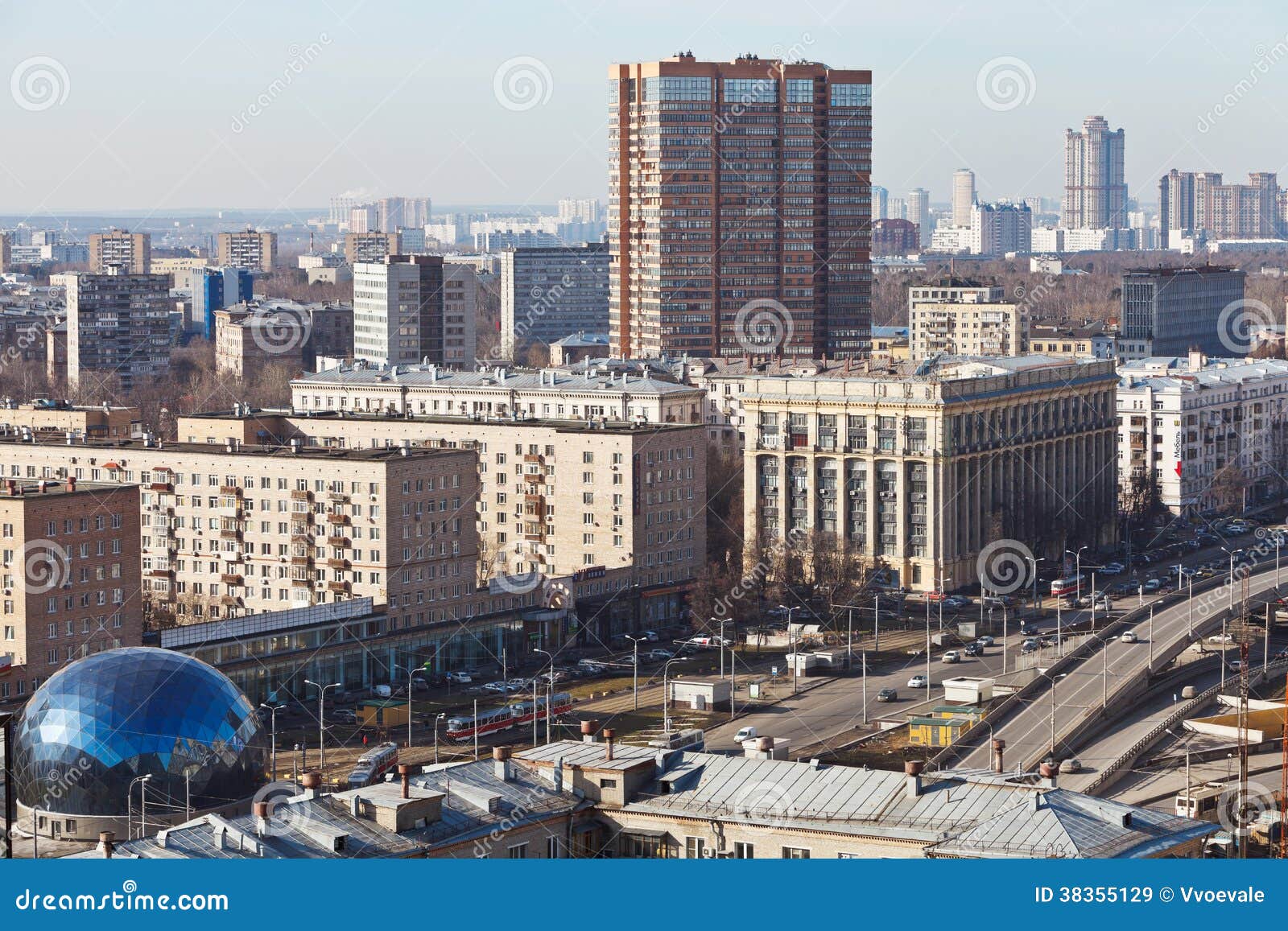 Traffic Interchange in Sokol District in Moscow Editorial Stock Image ...