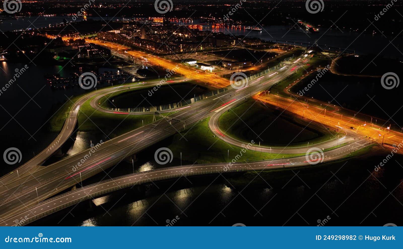 Traffic Intersection Crossing Infrastructure Hyperlapse Time Lapse at ...