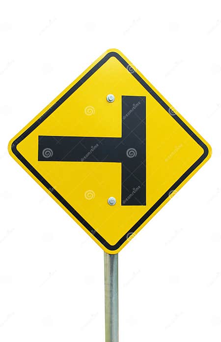 Traffic Intersection Sign Isolated on White Background Stock Photo ...