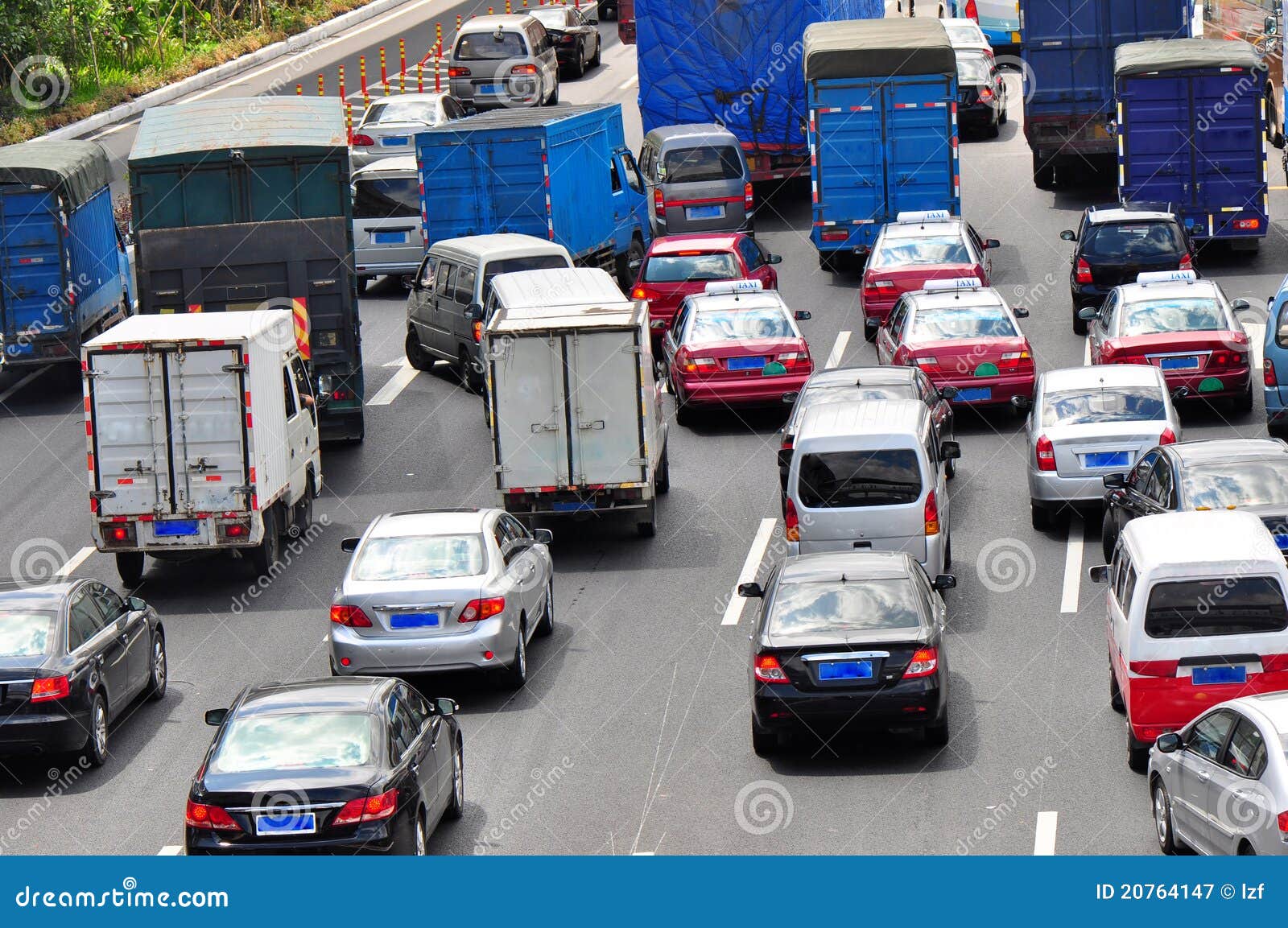 Traffic jam stock image. Image of closeup, chinese, heavy - 20764147
