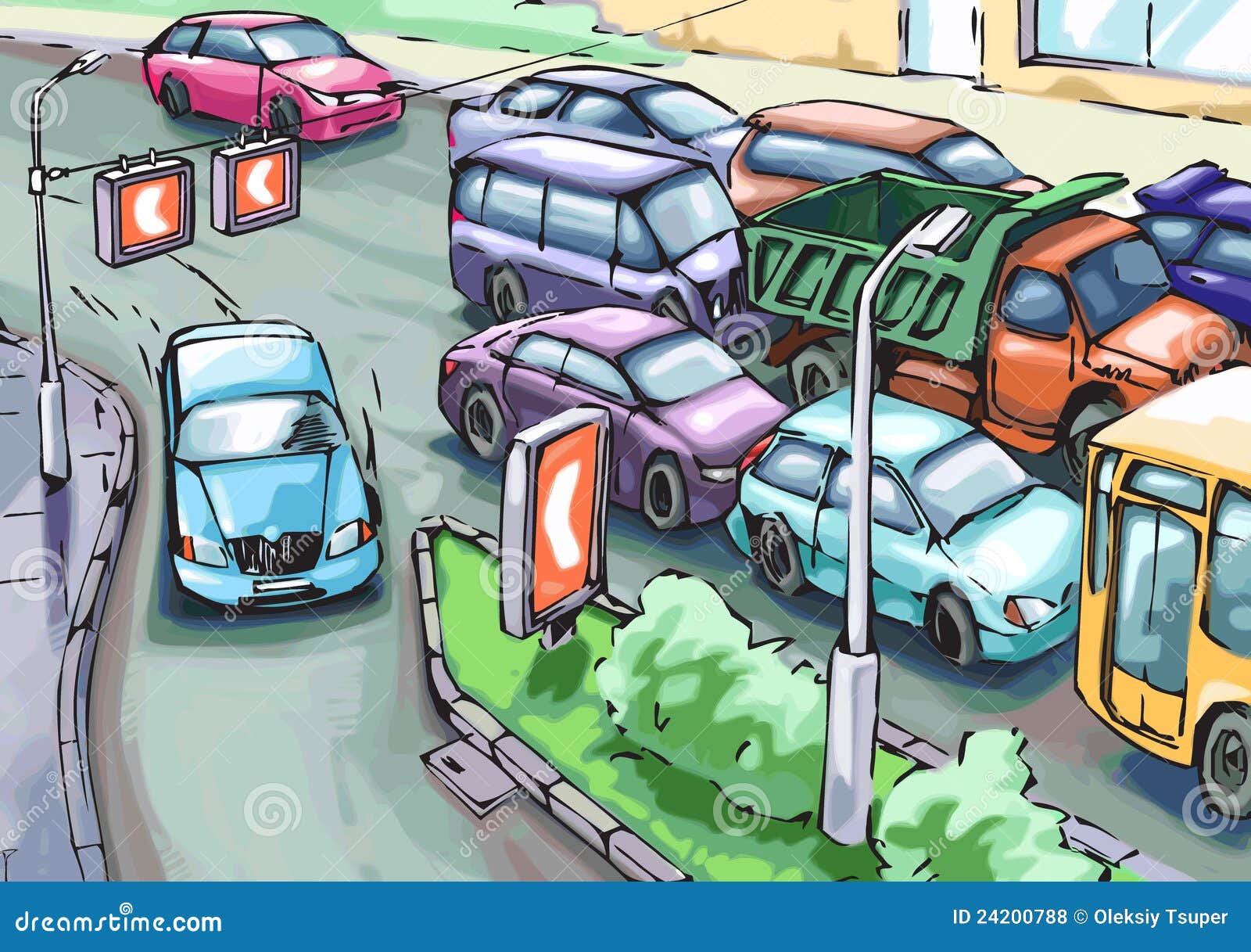 Traffic jam stock vector. Illustration of slow, auto - 24200788 Traffic jam stock vector. Illustration of slow, auto - 24200788
