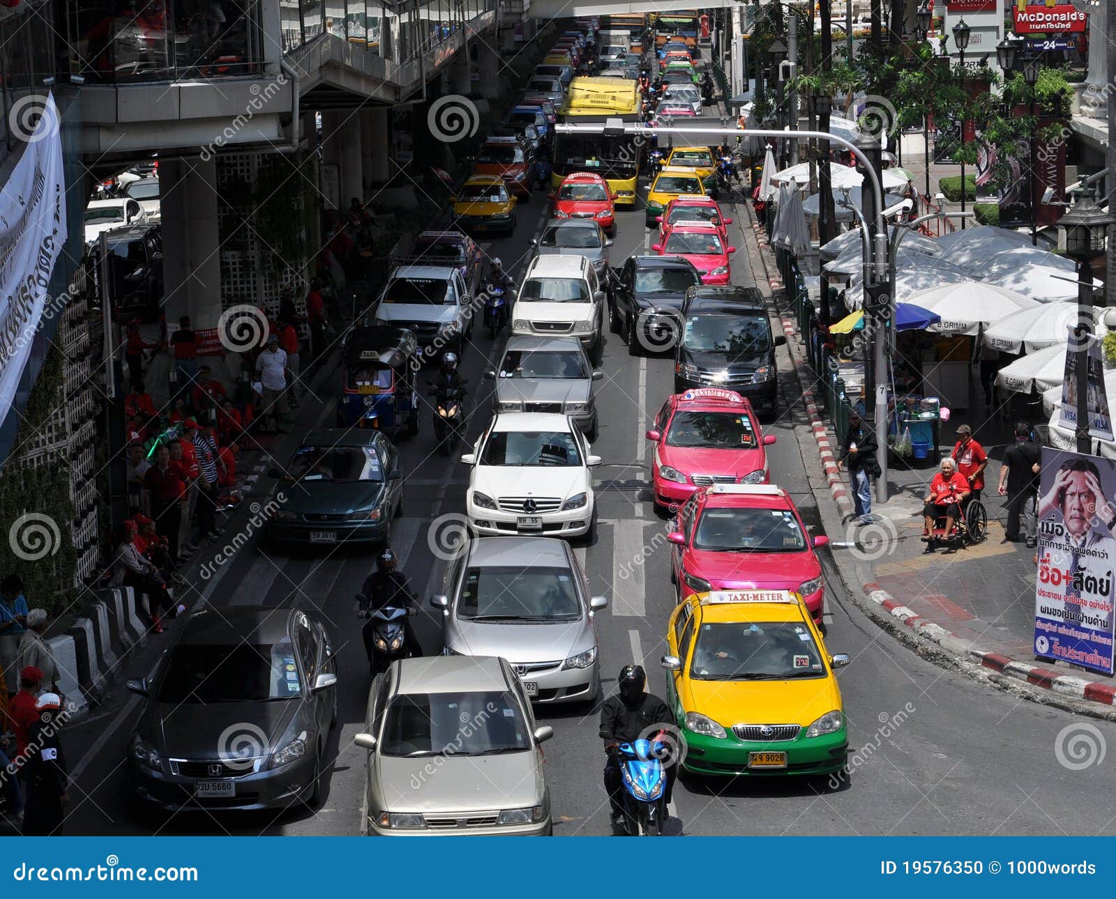 Traffic Jam As Thousands Protest in Bangkok Editorial Image - Image of ...