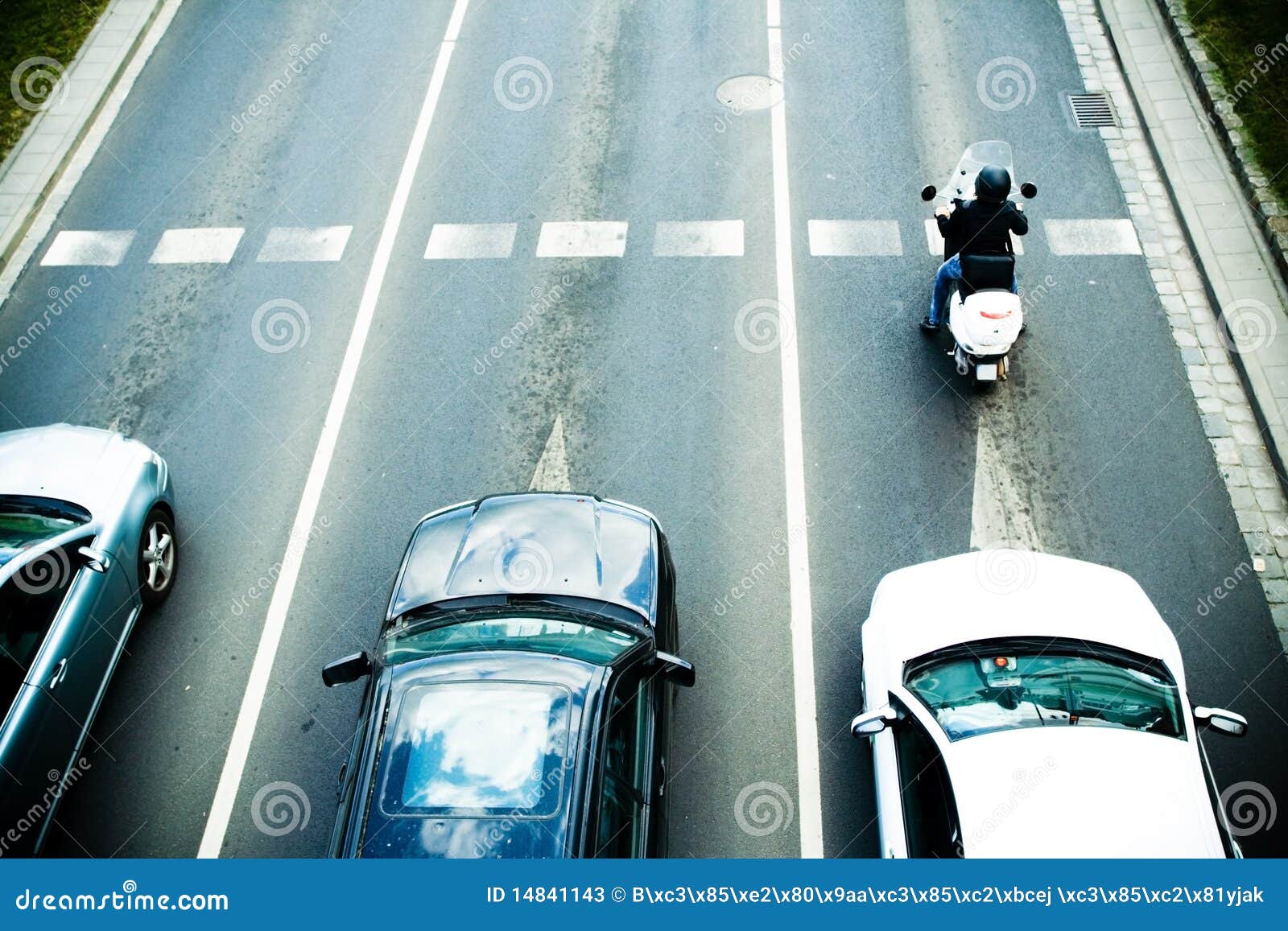 Traffic Jam with Cars on Road Stock Image - Image of drive, stationary ...