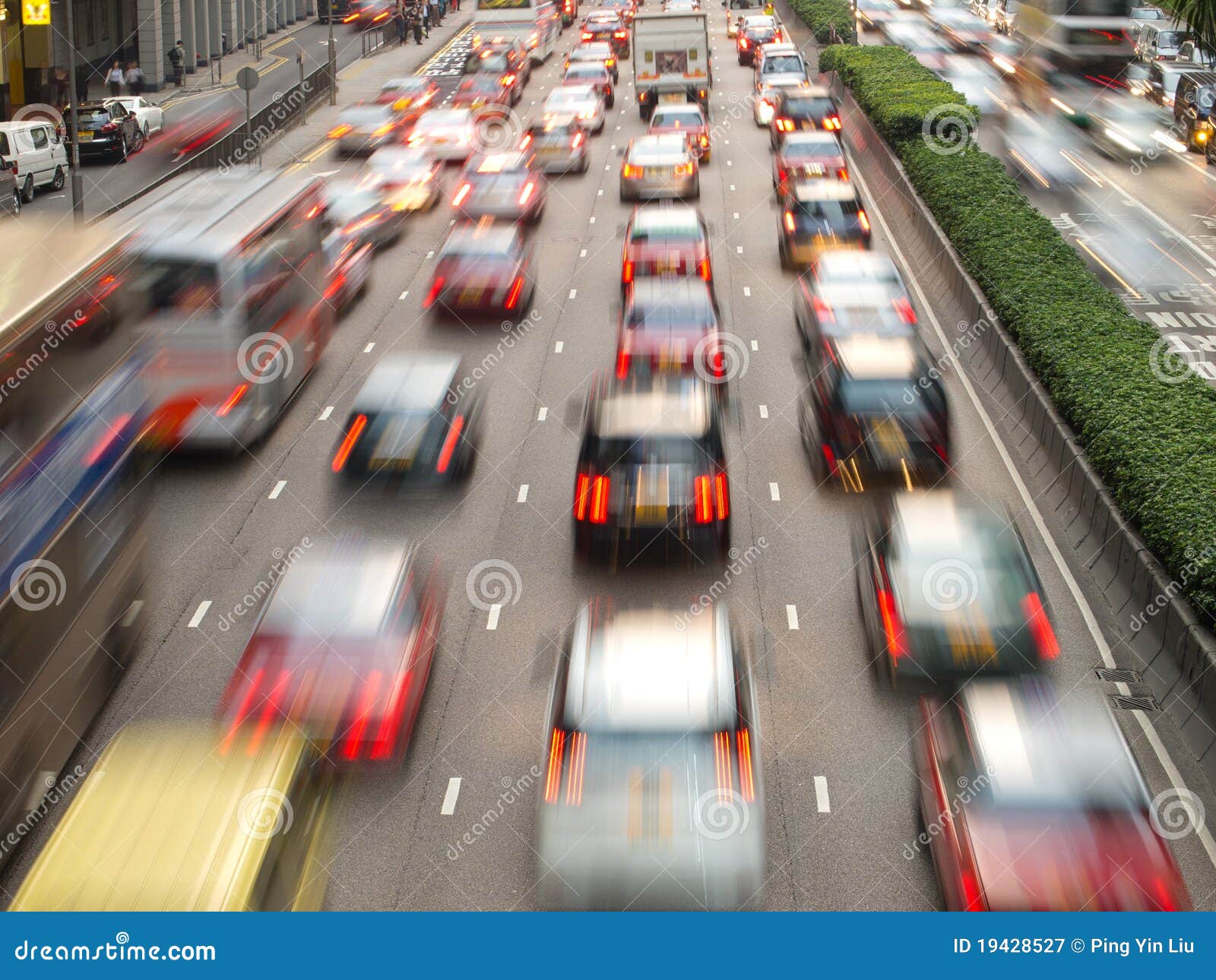 Traffic Jam in City at Night Stock Image - Image of rush, road: 19428527