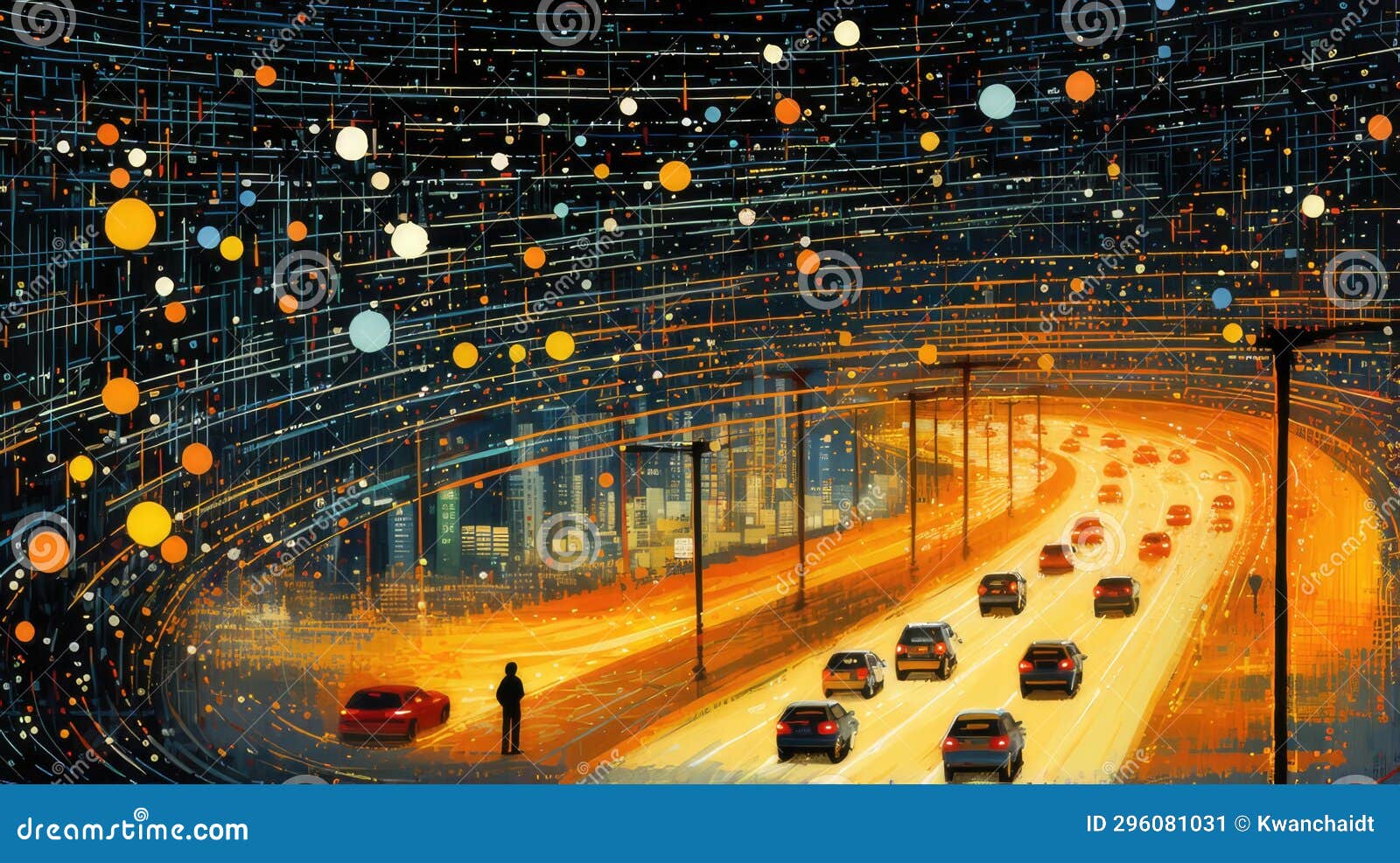 A Traffic Jam of Data Symbols, Symbolizing the Congestion and ...