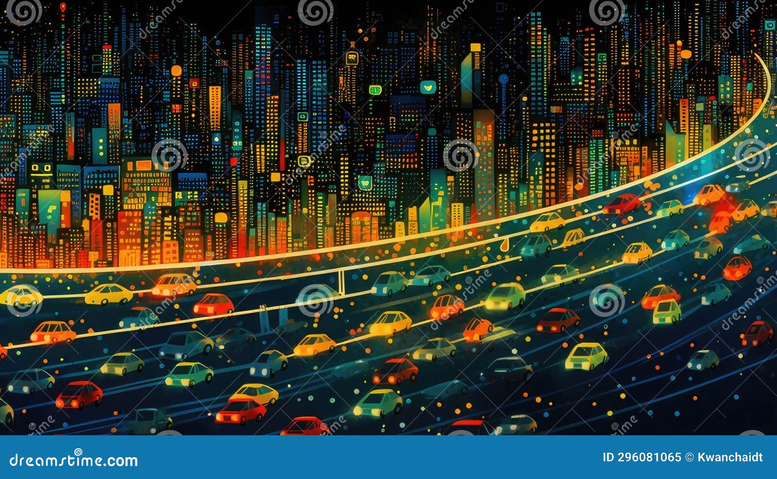 A Traffic Jam of Data Symbols, Symbolizing the Congestion and ...