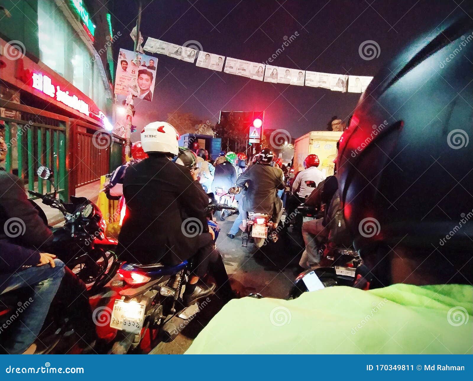 Traffic jam editorial photo. Image of road, night, traffic - 170349811