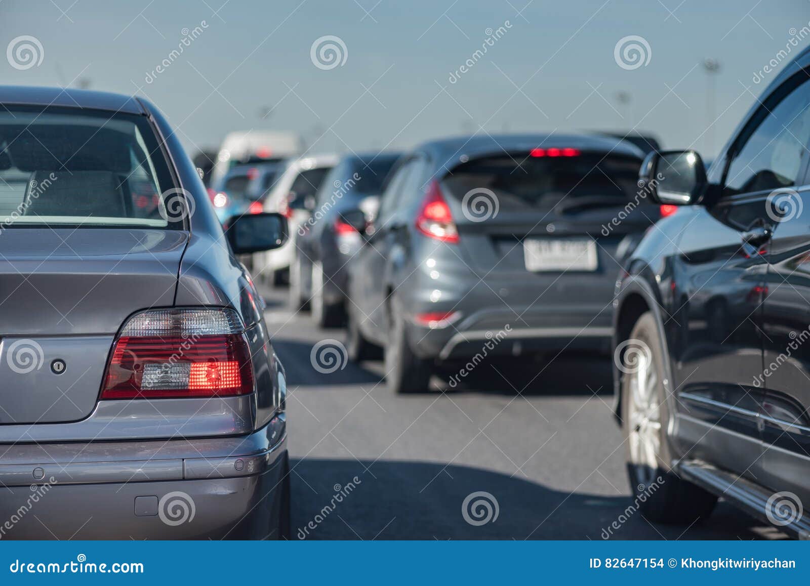 Traffic jam on express way stock photo. Image of environment - 82647154
