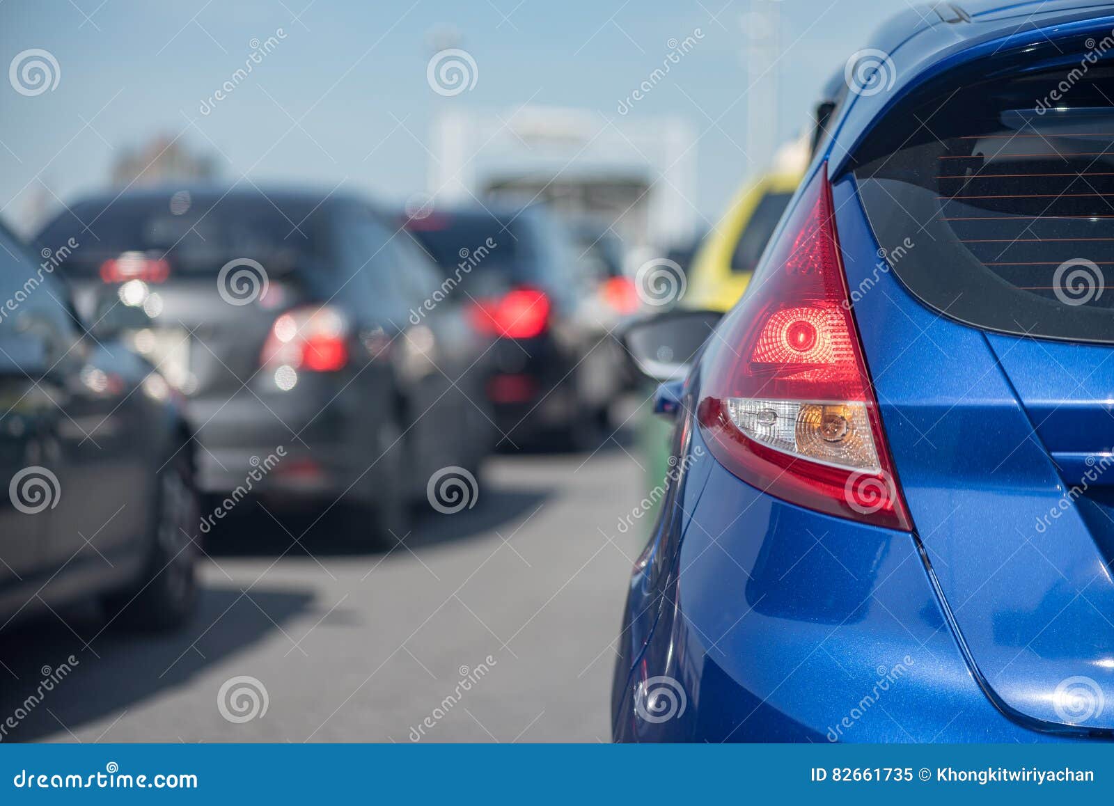 Traffic jam on express way stock image. Image of gating - 82661735