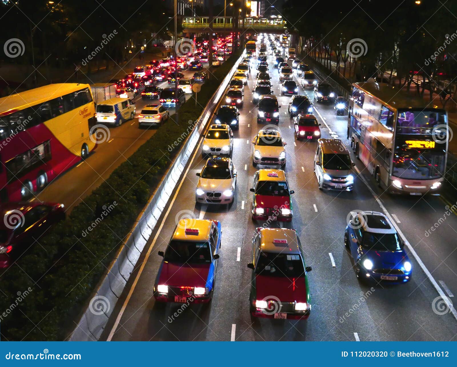 Traffic jam in Hong Kong editorial image. Image of kong - 112020320