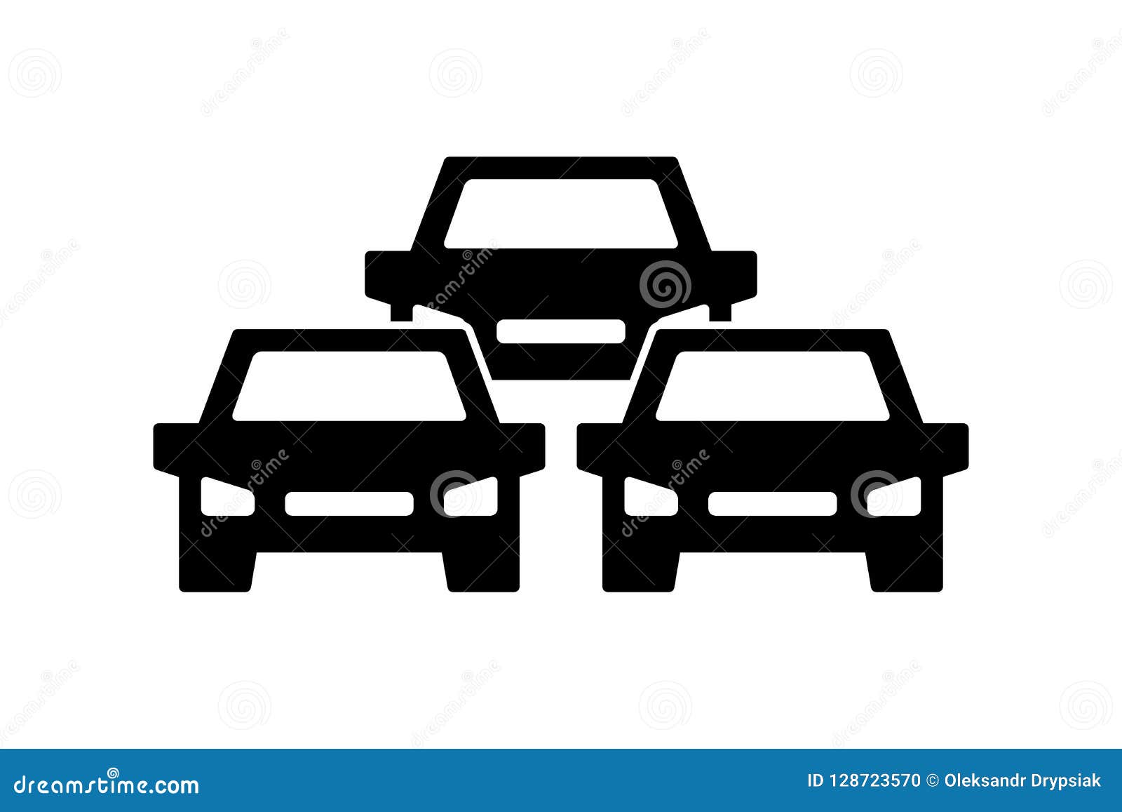 Traffic Jam Icon, Symbol and Sign Isolated on White Stock Vector ...
