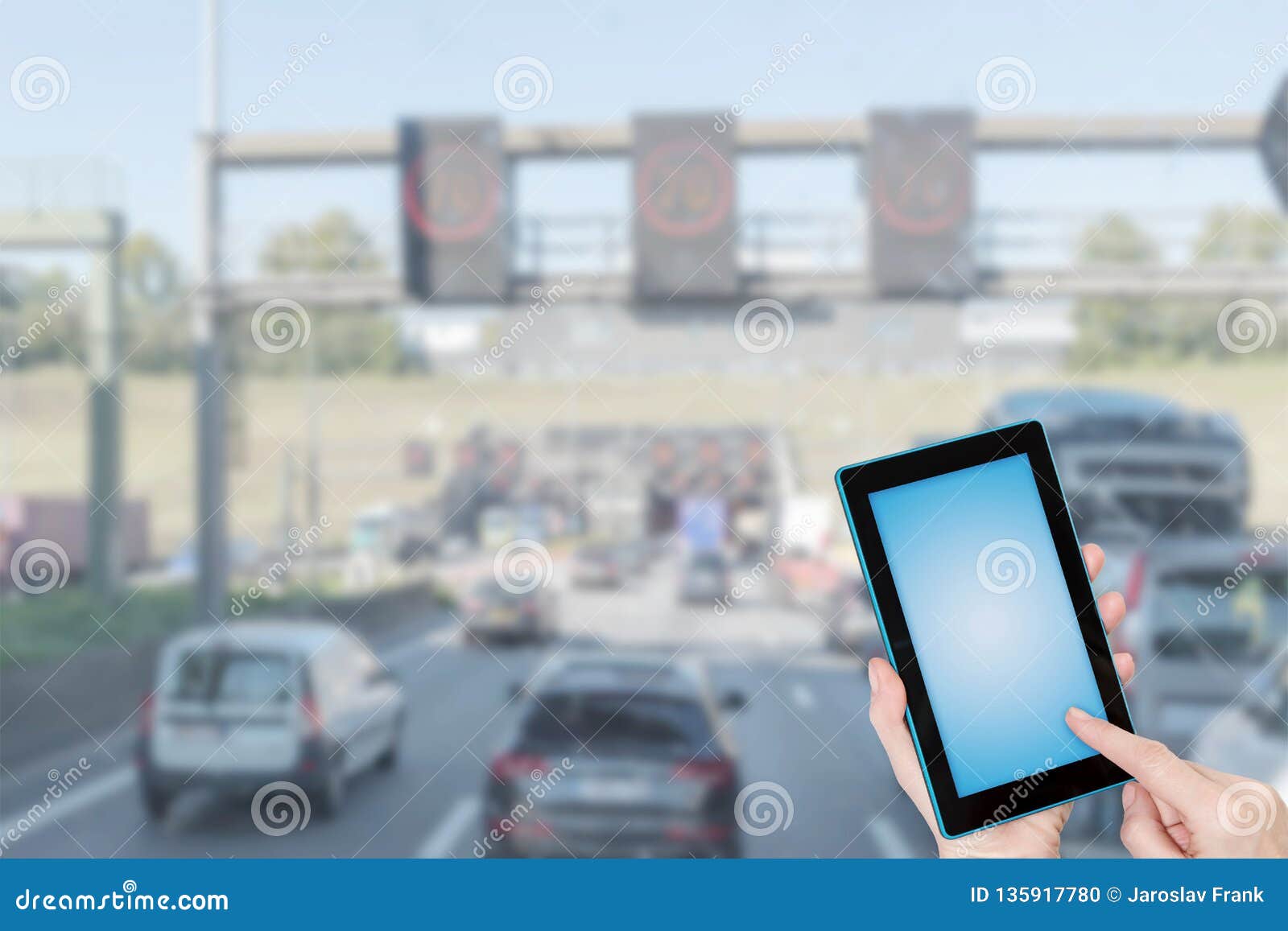 Traffic Jam Infographic Concept Stock Photo - Image of hand, phone ...