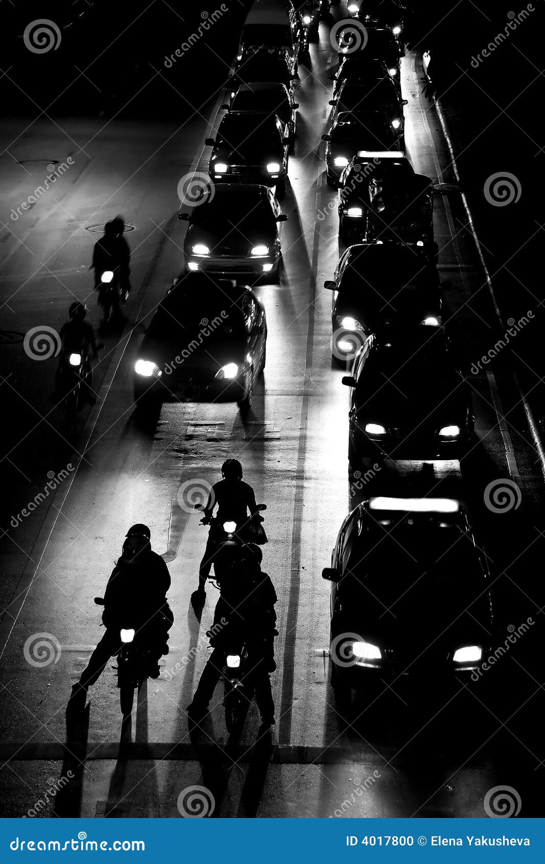 Traffic jam at night stock photo. Image of night, megapolis - 4017800