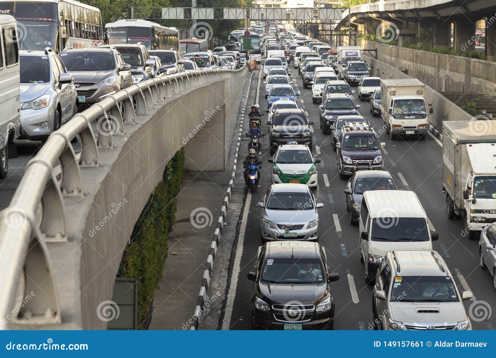 Traffic Jam Problem in Metro Manila Editorial Photo - Image of front ...