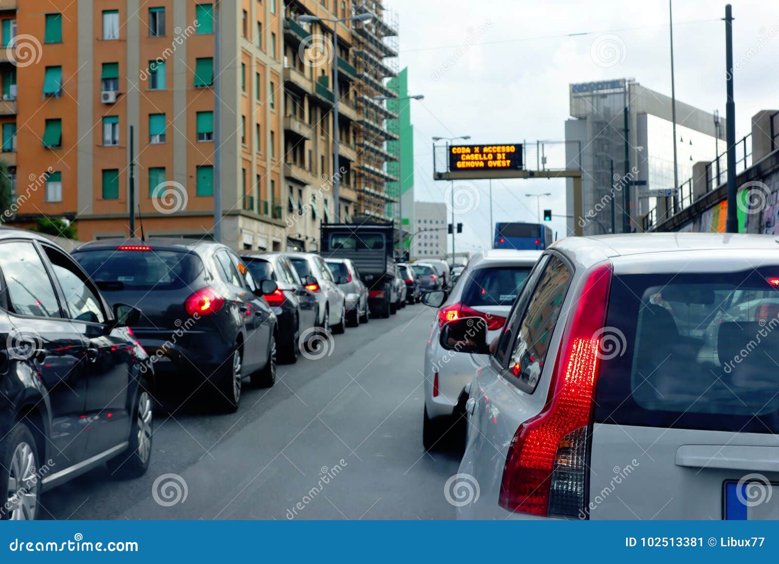 Traffic Jam queue stock image. Image of business, street - 102513381