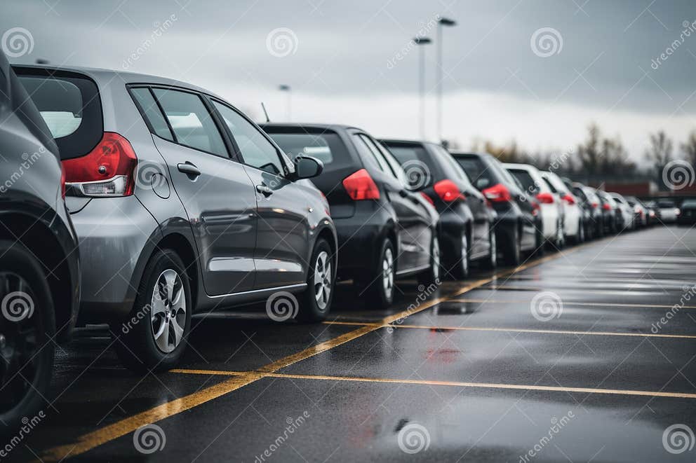 Traffic Jam, Queue on the Road Stock Illustration - Illustration of ...