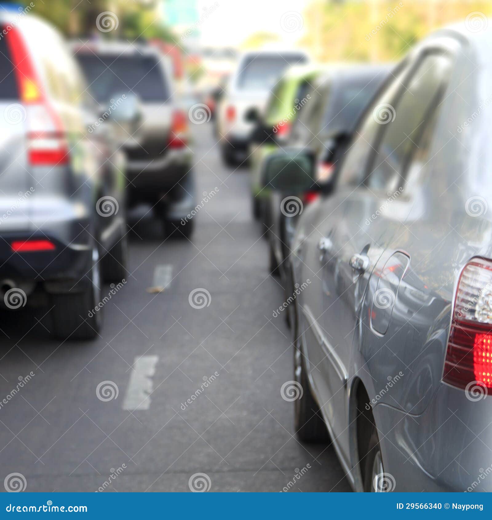 Traffic jam on the road stock photo. Image of street - 29566340