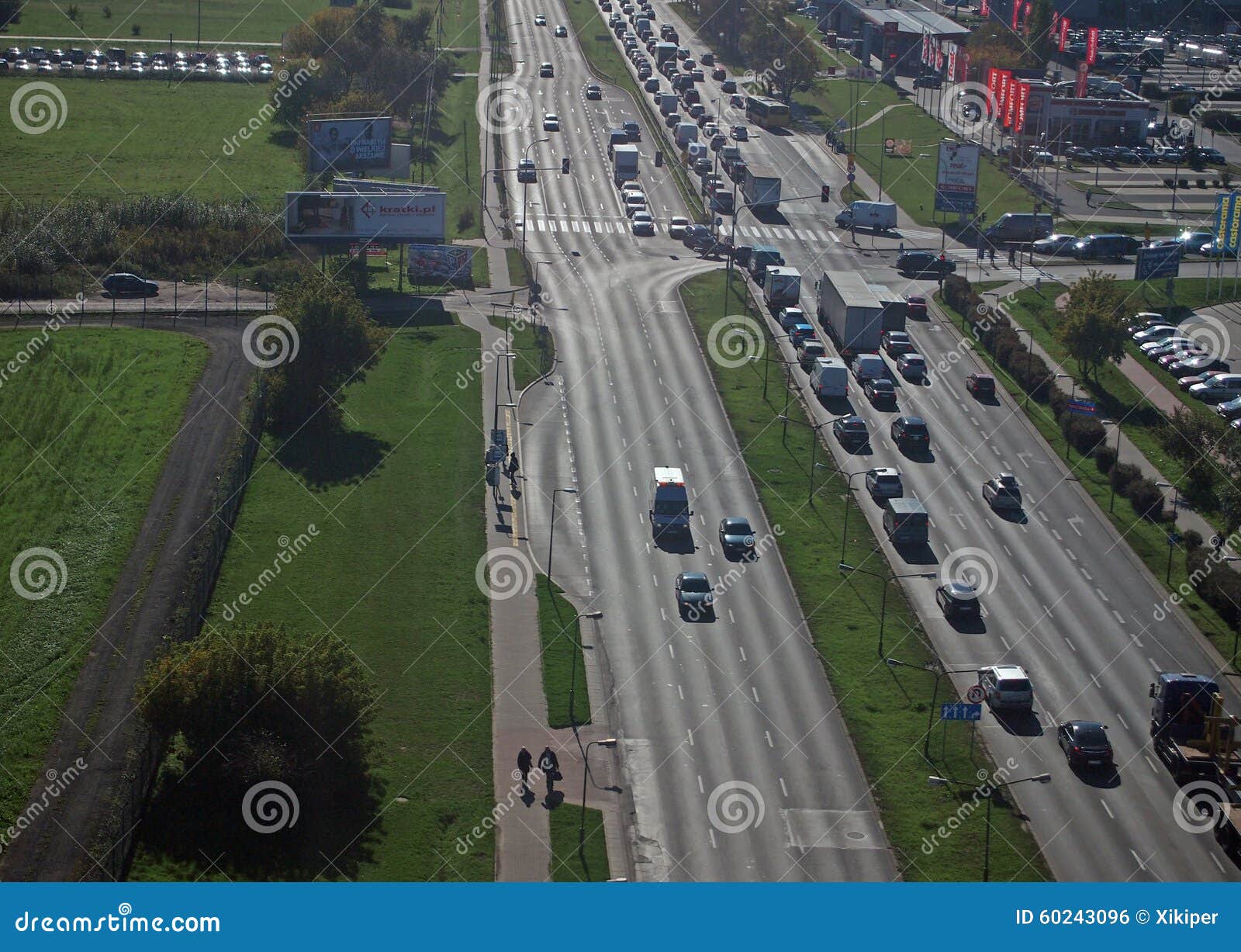 Traffic jam on road editorial photo. Image of truck, automobile - 60243096