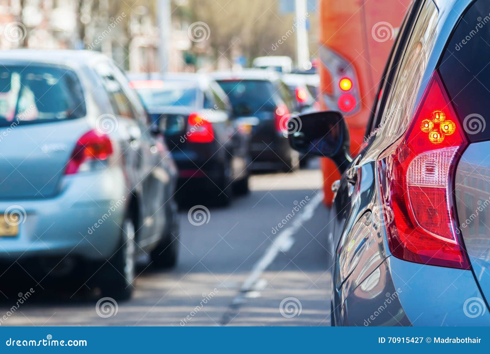 Traffic jam stock image. Image of light, asphalt, commuters - 70915427