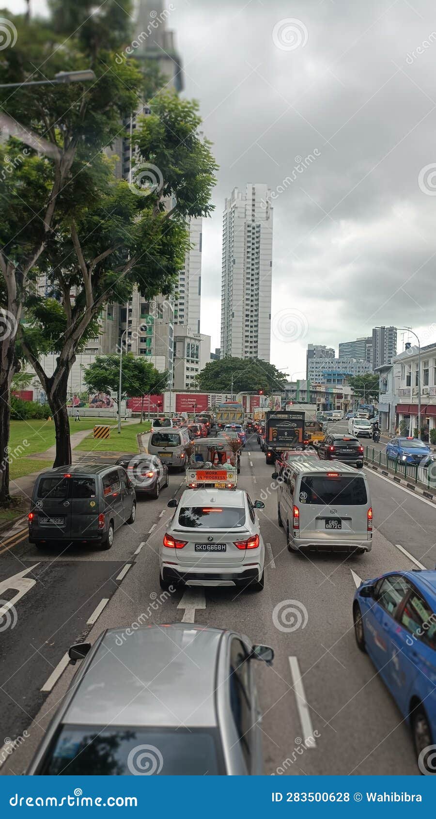 Traffic jam in singapore editorial stock photo. Image of traffic ...