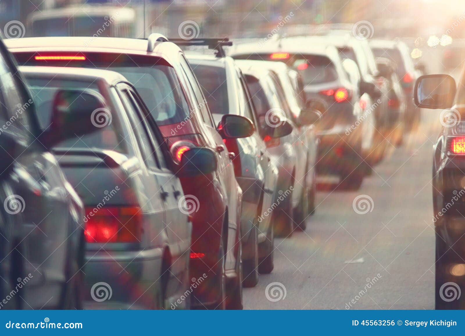 Traffic Jams in the City, Road, Rush Hour Stock Photo - Image of cars ...