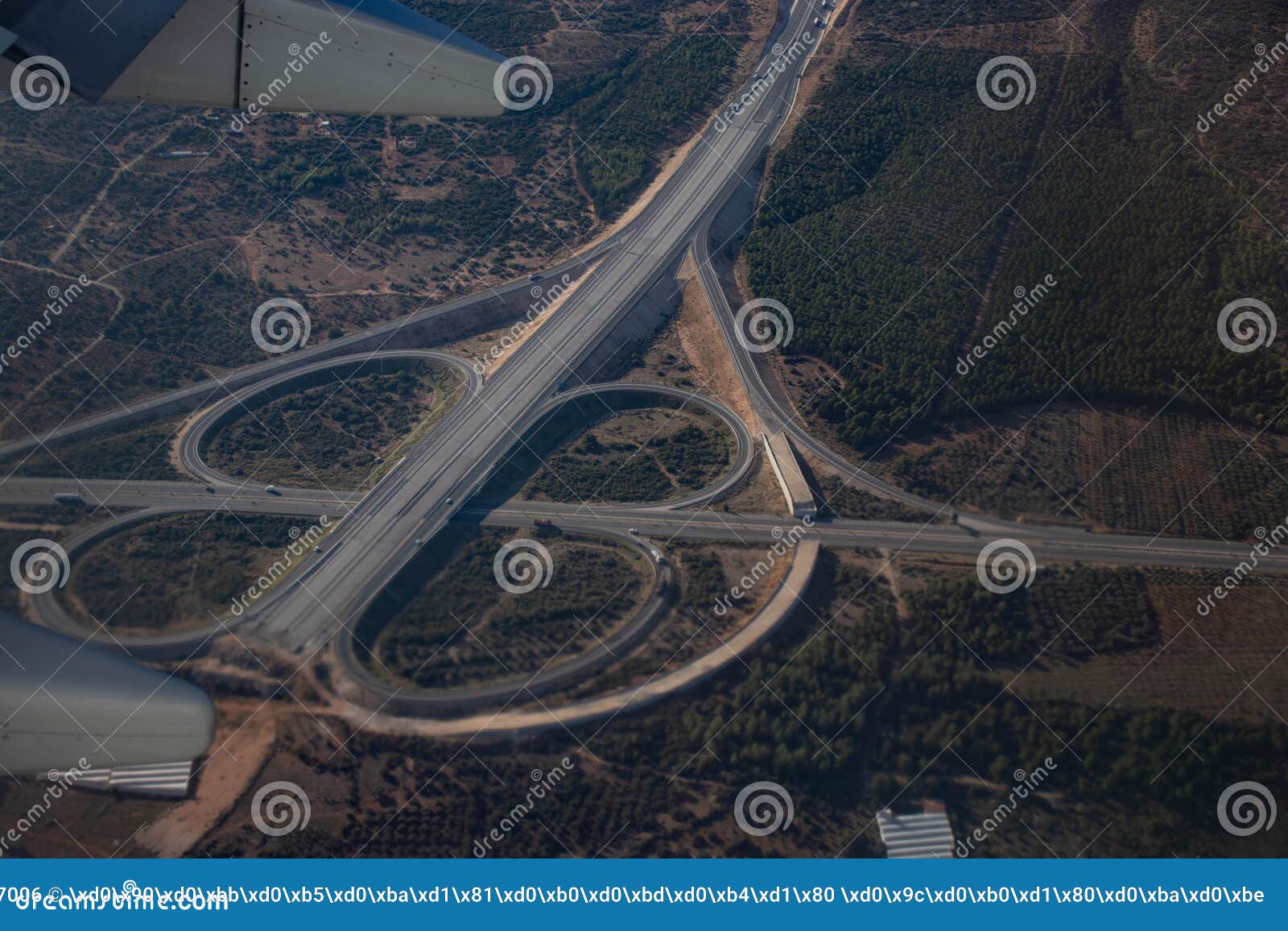 Traffic Junction , Road Junction Daytime View from Above with Circular ...