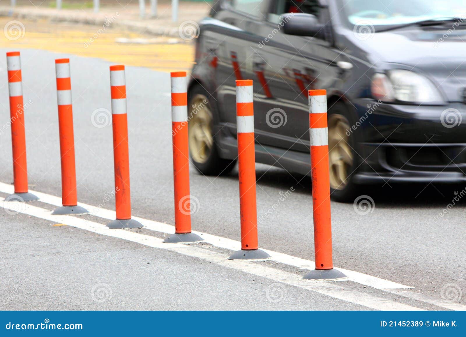 Traffic Lane Control Stick Royalty Free Stock Images - Image: 21452389