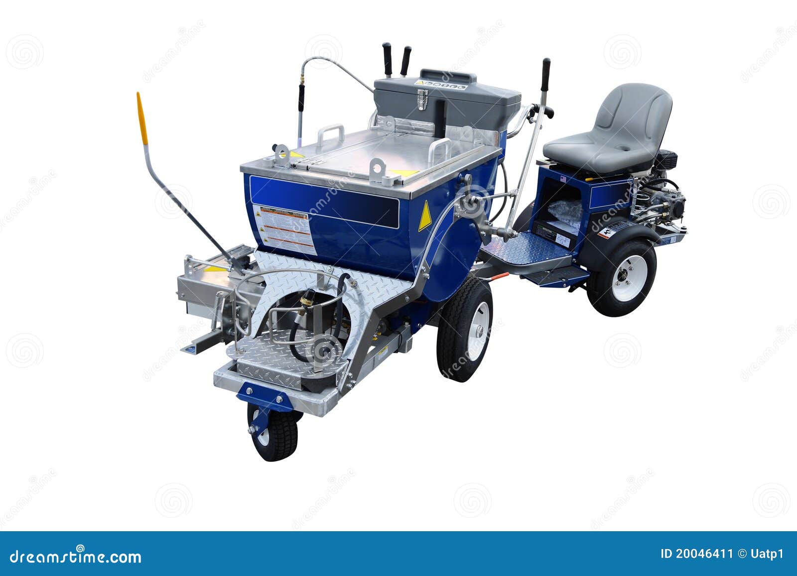 Traffic Lane Markings Machine Stock Image - Image of urban, activity ...