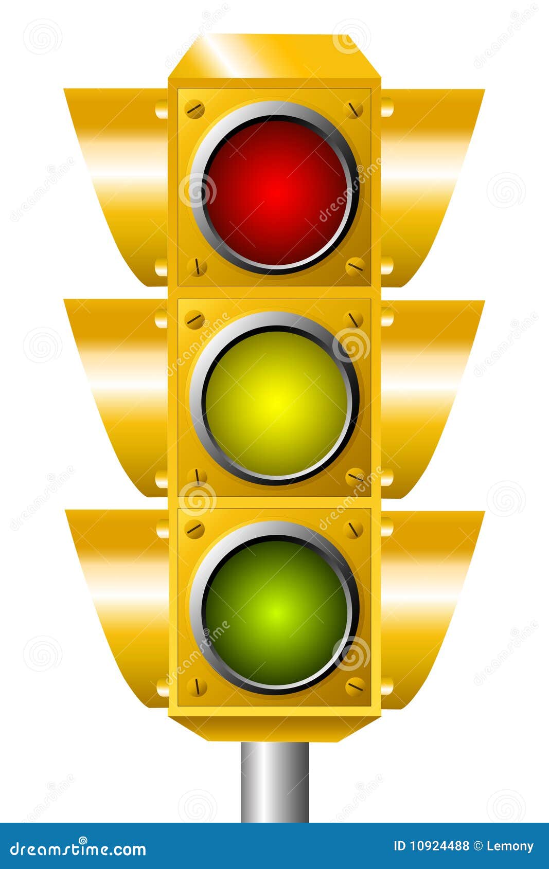 Traffic Light stock vector. Illustration of illuminated - 10924488