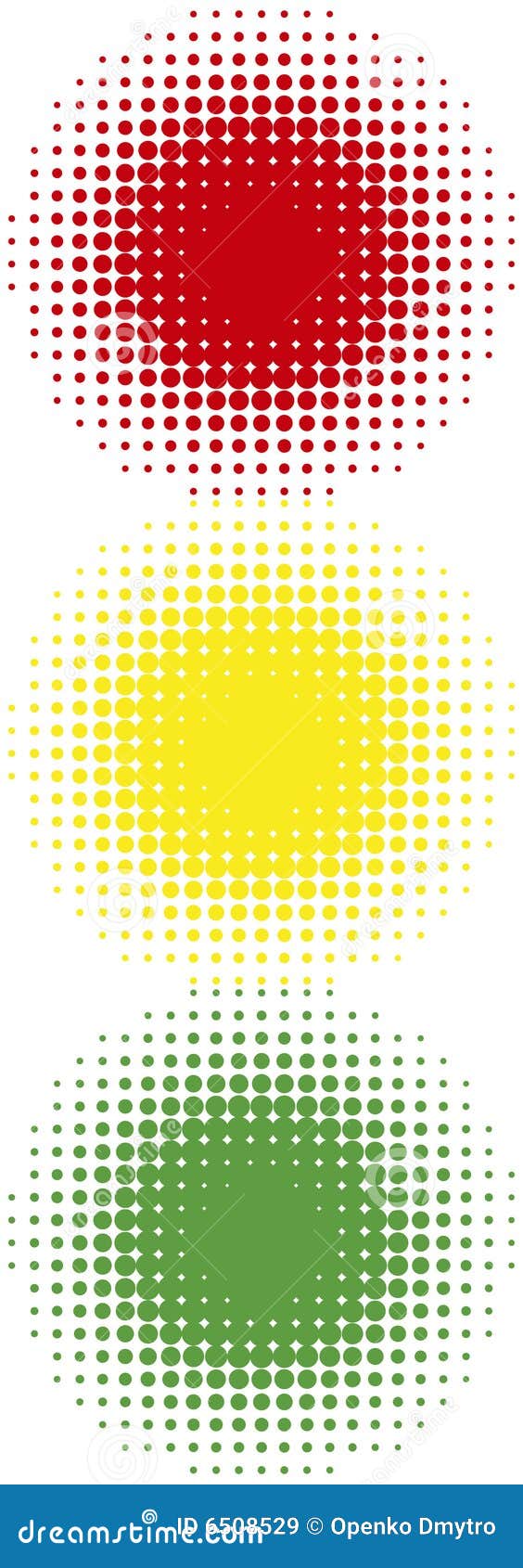 Traffic light stock vector. Illustration of halftone, element - 6508529