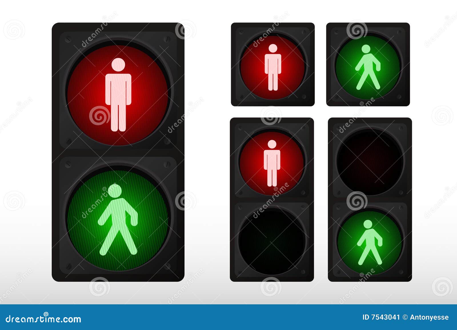 Traffic light stock vector. Illustration of coda, forward - 7543041