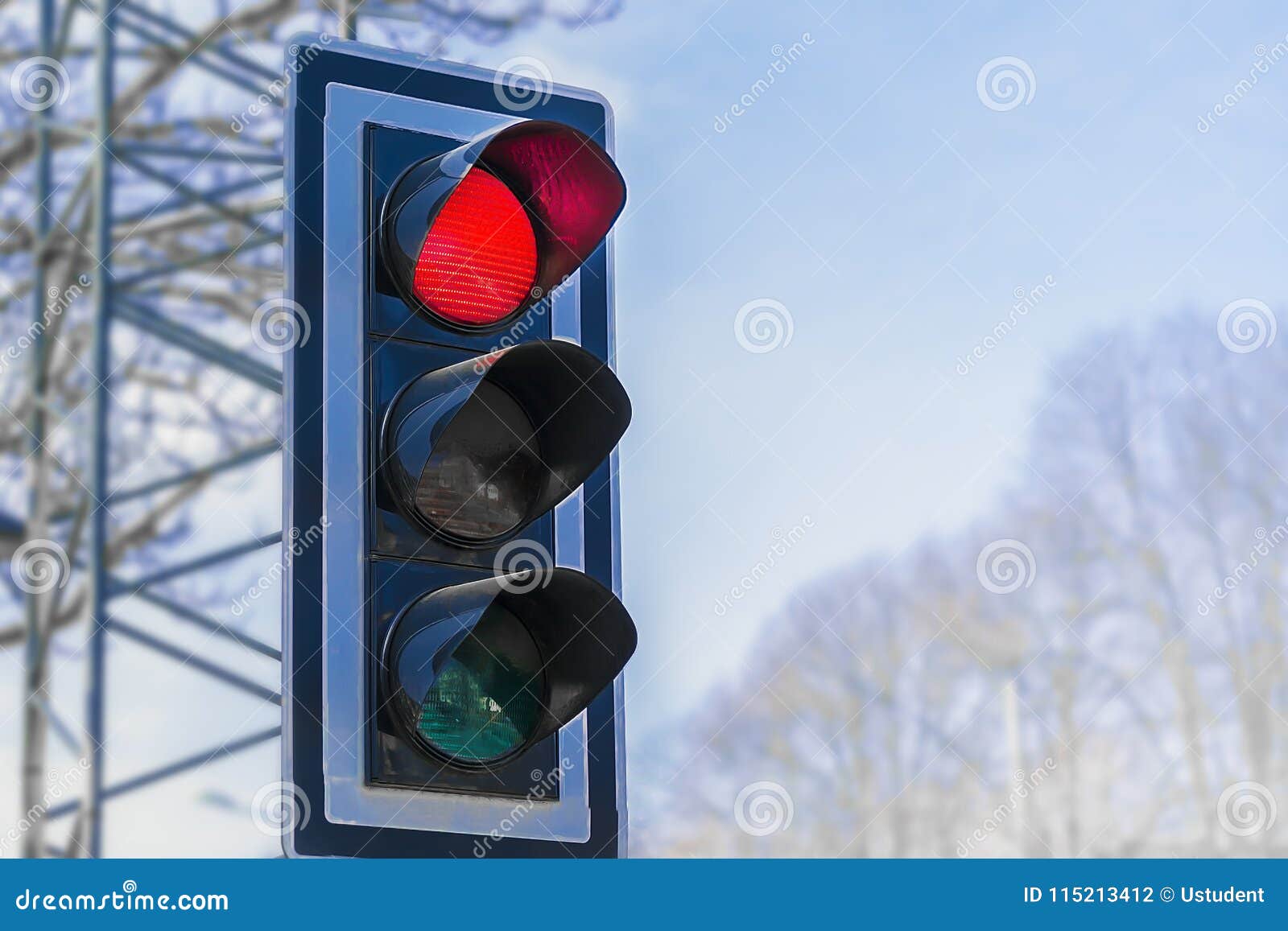 Traffic Light Against the Sky Stock Photo - Image of city, street ...