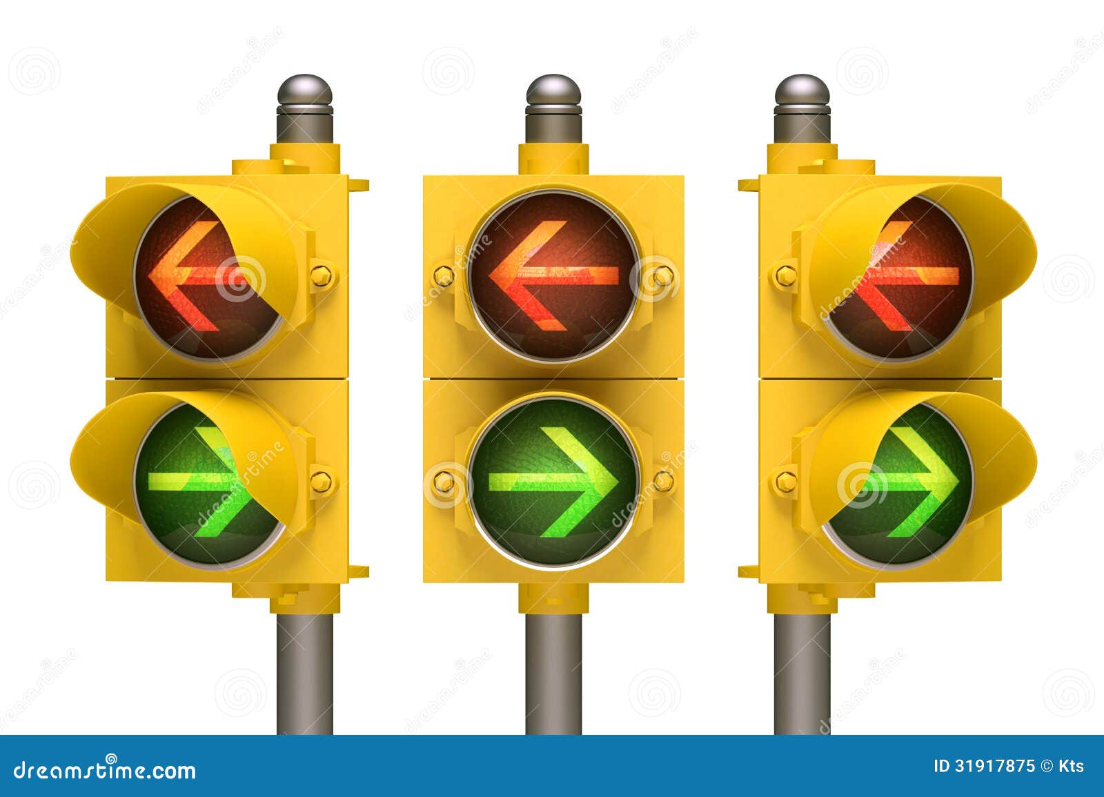 Traffic Light Arrow stock illustration. Illustration of yellow - 31917875