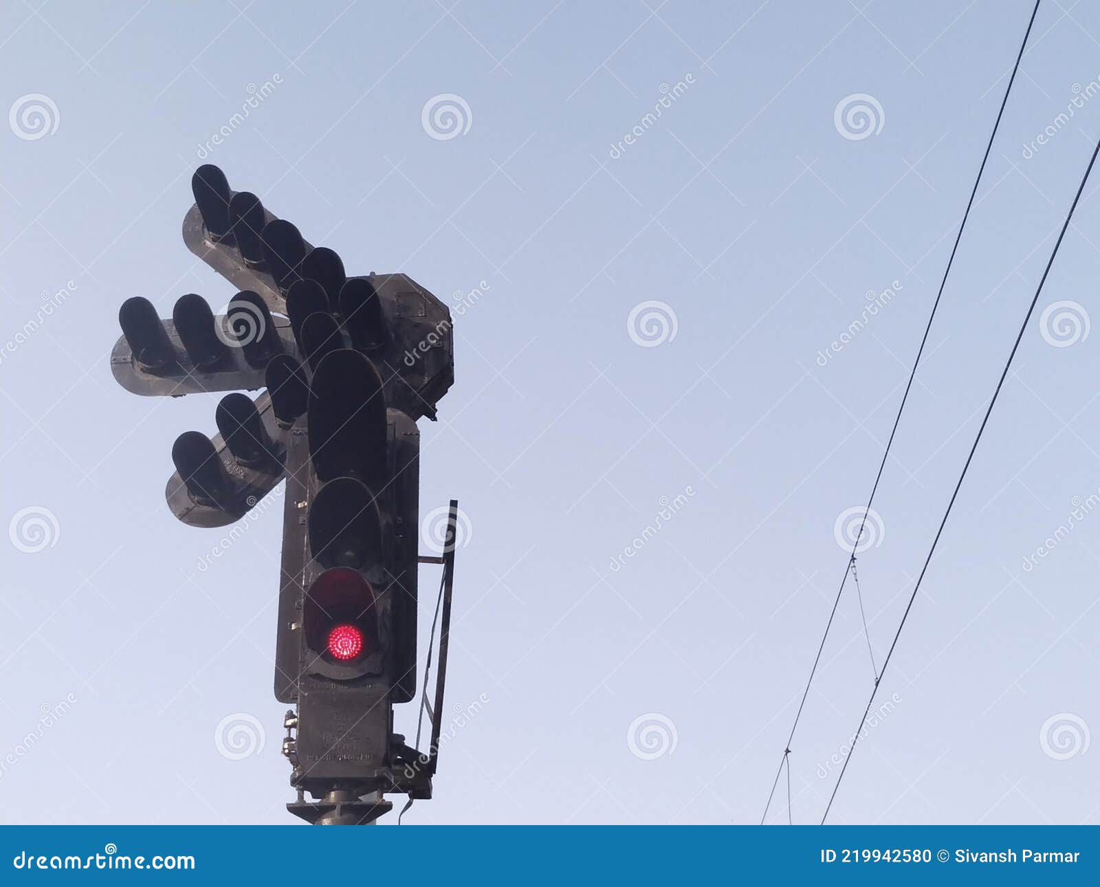 Traffic light bulb stock photo. Image of mast, iron - 219942580