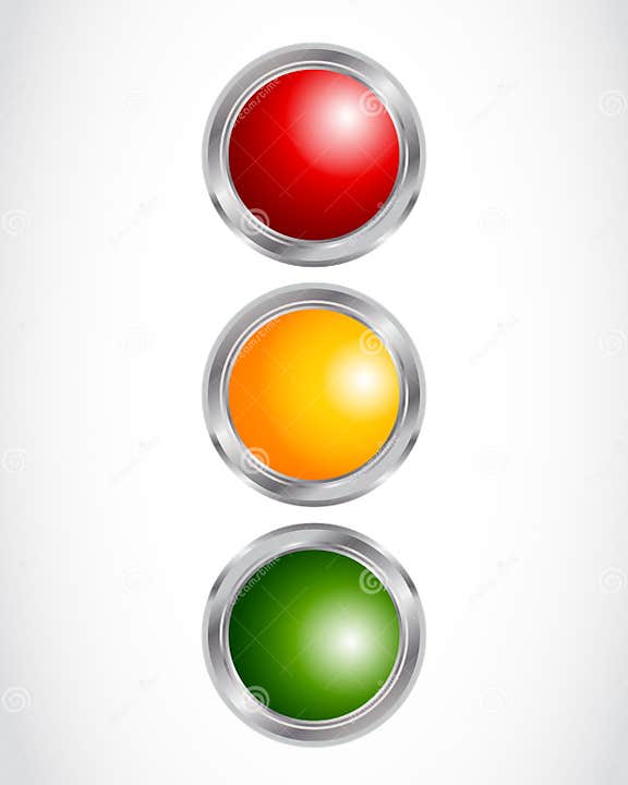 Traffic Light Buttons Concept Stock Vector - Illustration of technology ...