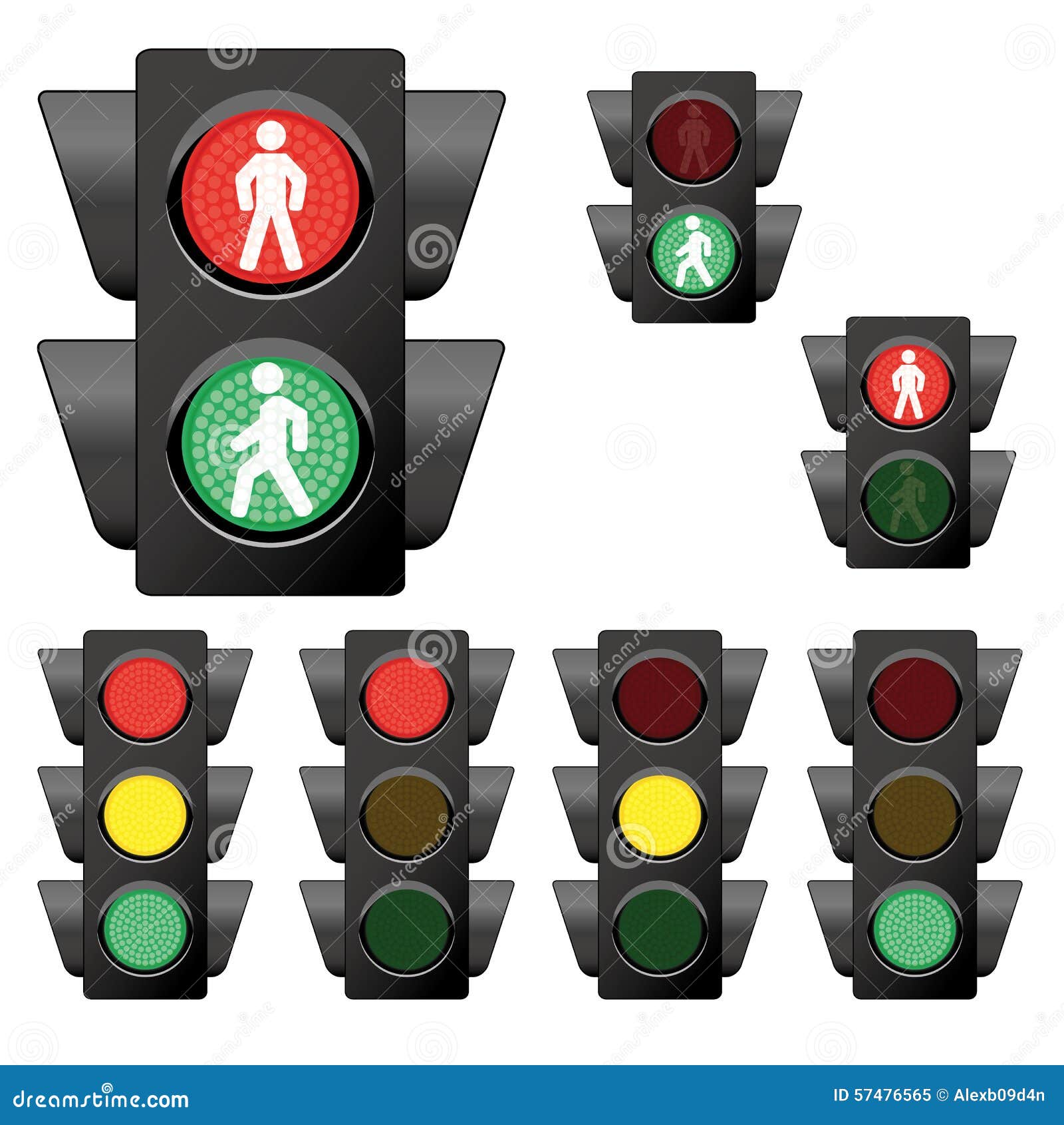 Traffic Light Collection 1 Stock Illustrations – 4 Traffic Light ...