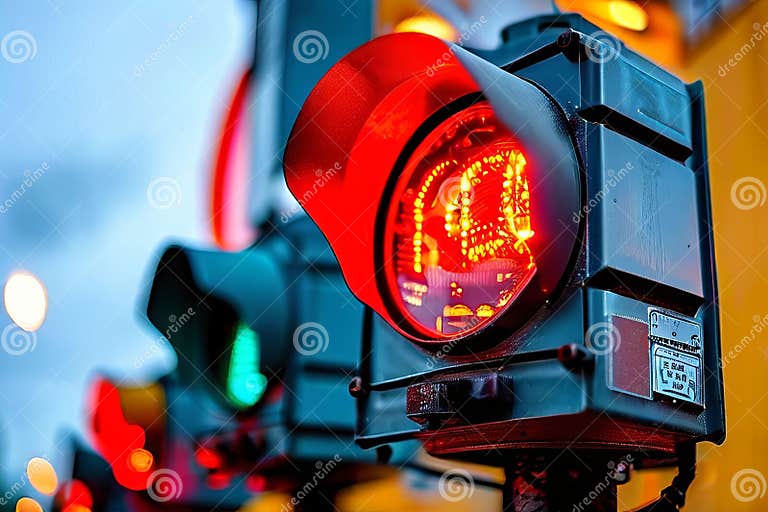 Traffic Light Control System Schematic Diagram Showing the Comp Stock ...