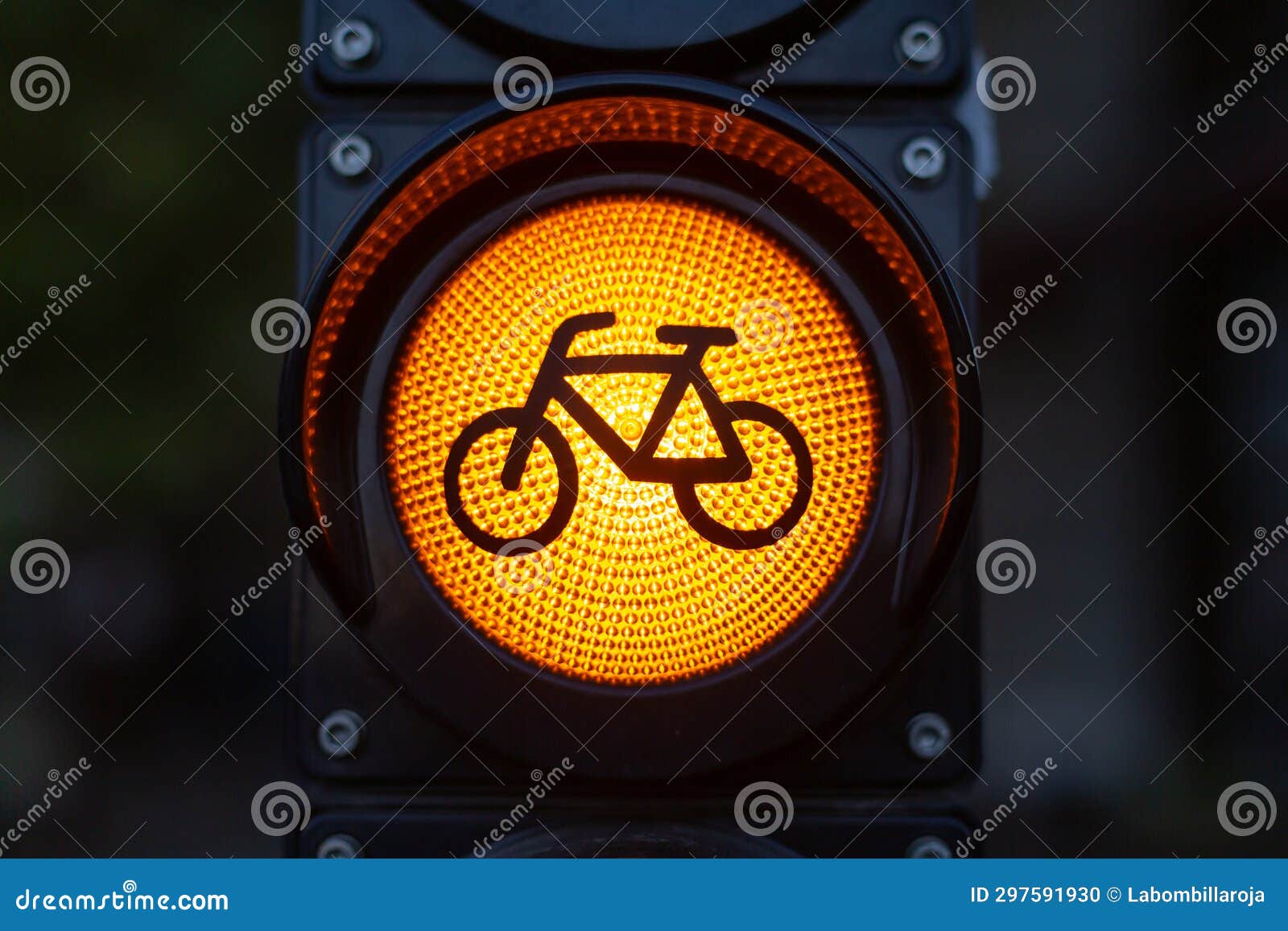 Traffic light cycle lane stock photo. Image of meaning - 297591930