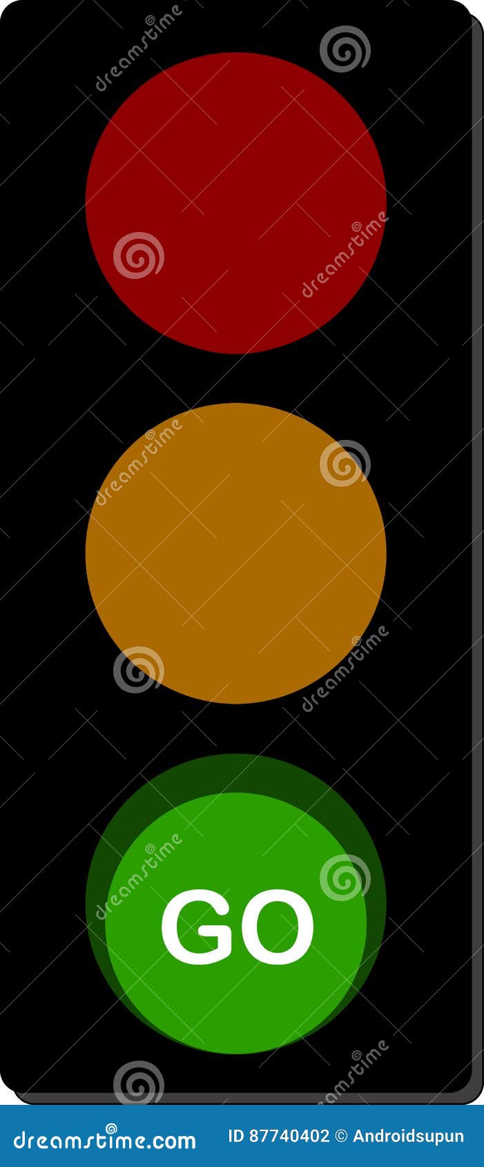 Traffic Light Go signal stock vector. Illustration of light - 87740402