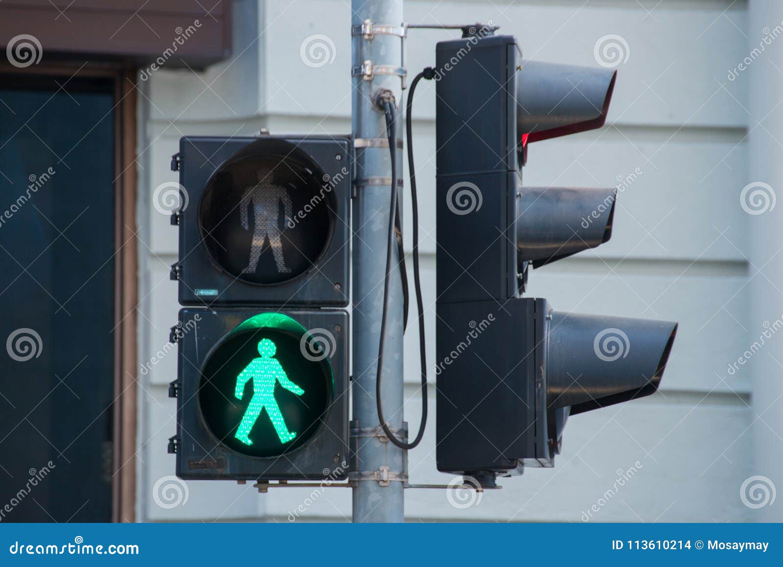 Traffic Light with Green Signal on the Road Stock Photo - Image of ...