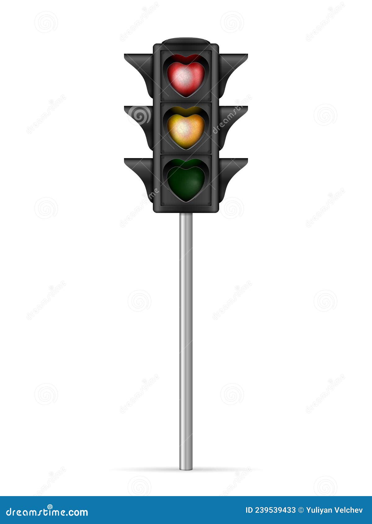 Traffic light heart shape stock vector. Illustration of decoration ...