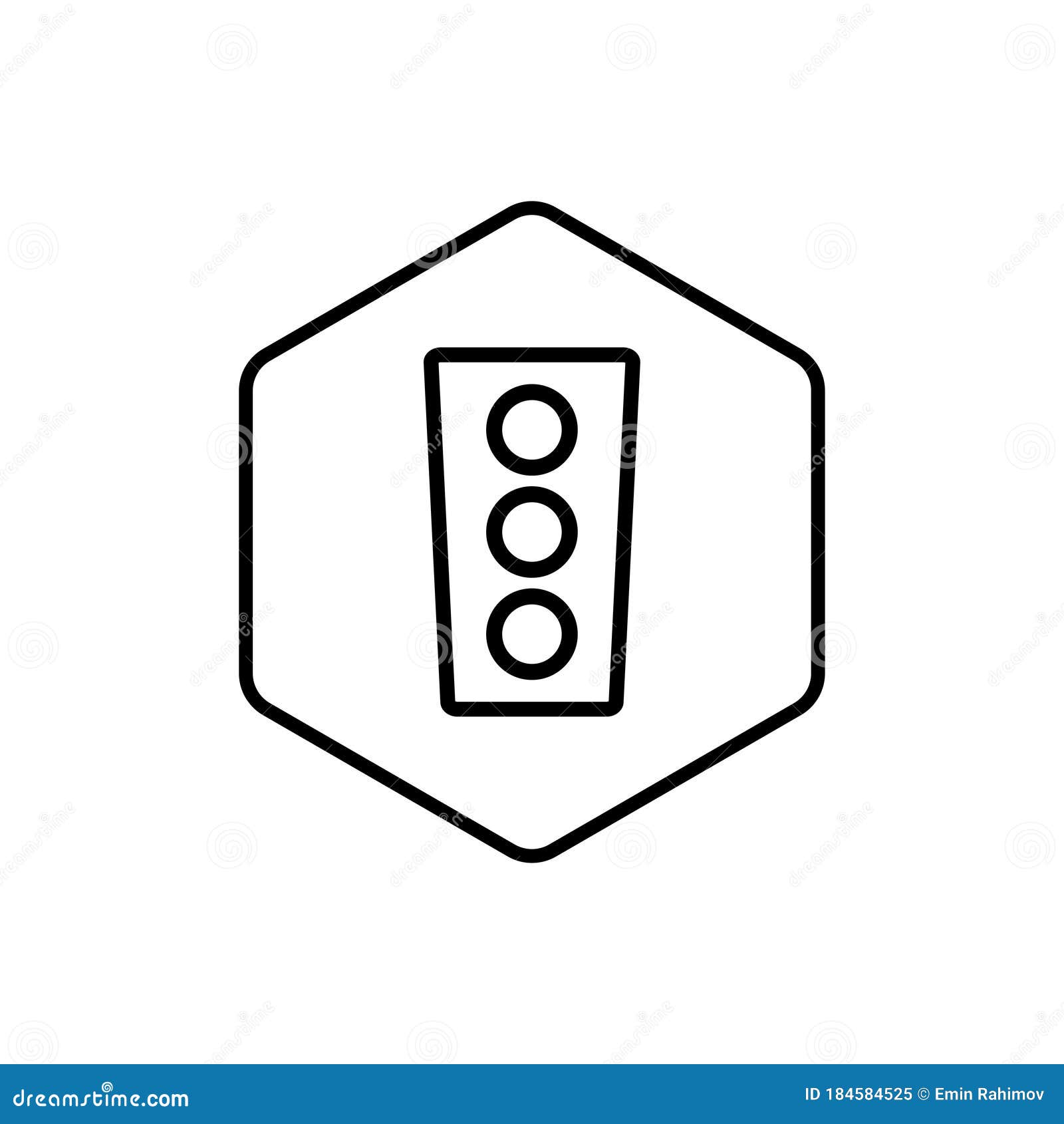 Traffic Light in Hexagon Icon.eps Ten Stock Vector - Illustration of ...