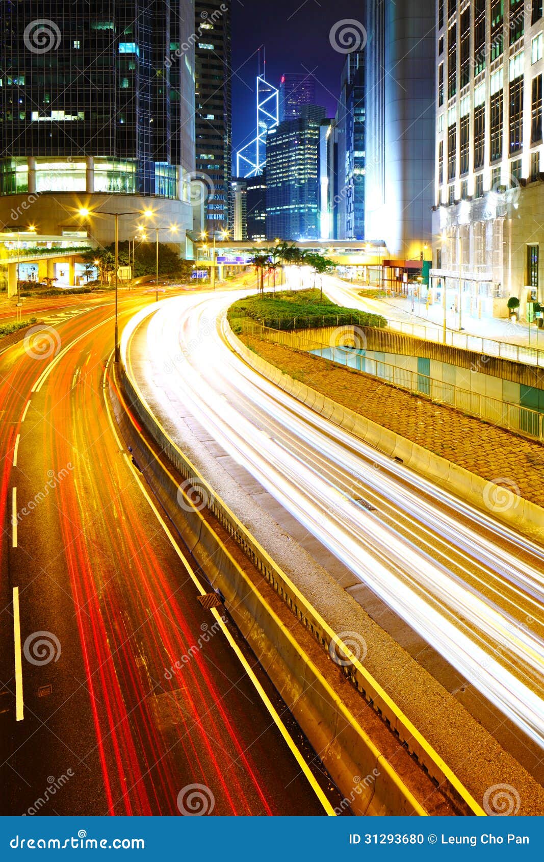 Traffic light on highway stock photo. Image of road, night - 31293680