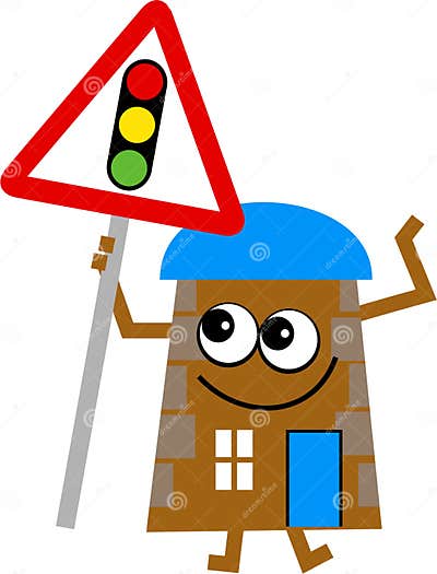 Traffic light house stock illustration. Illustration of conceptual ...