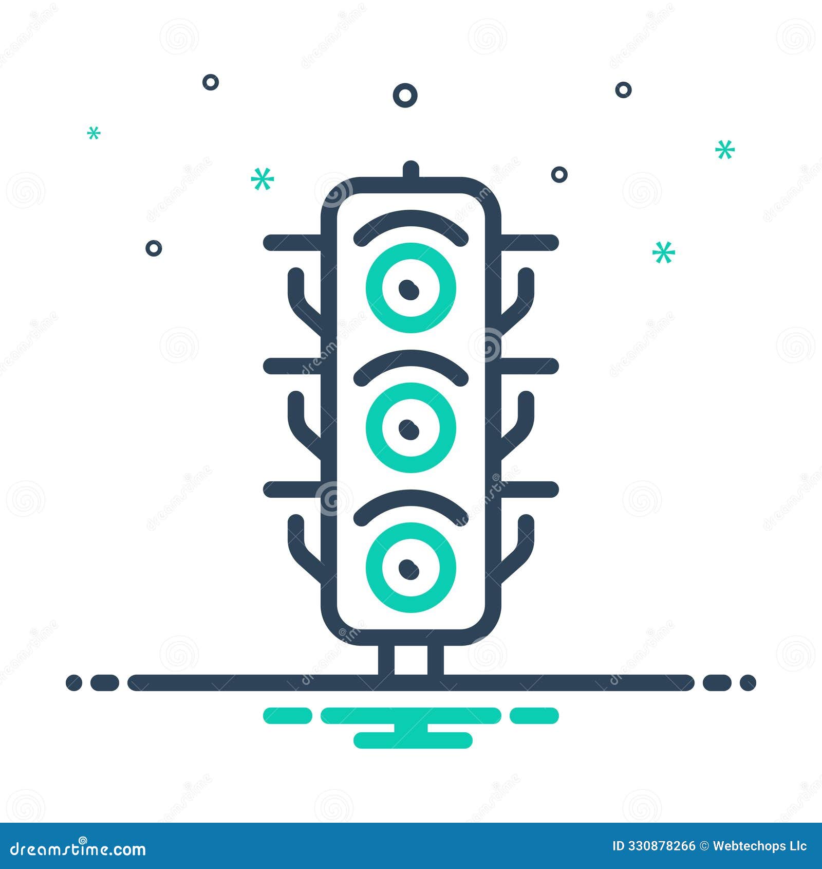 Mix Icon for Traffic Light, Traffic and Safety Stock Illustration ...