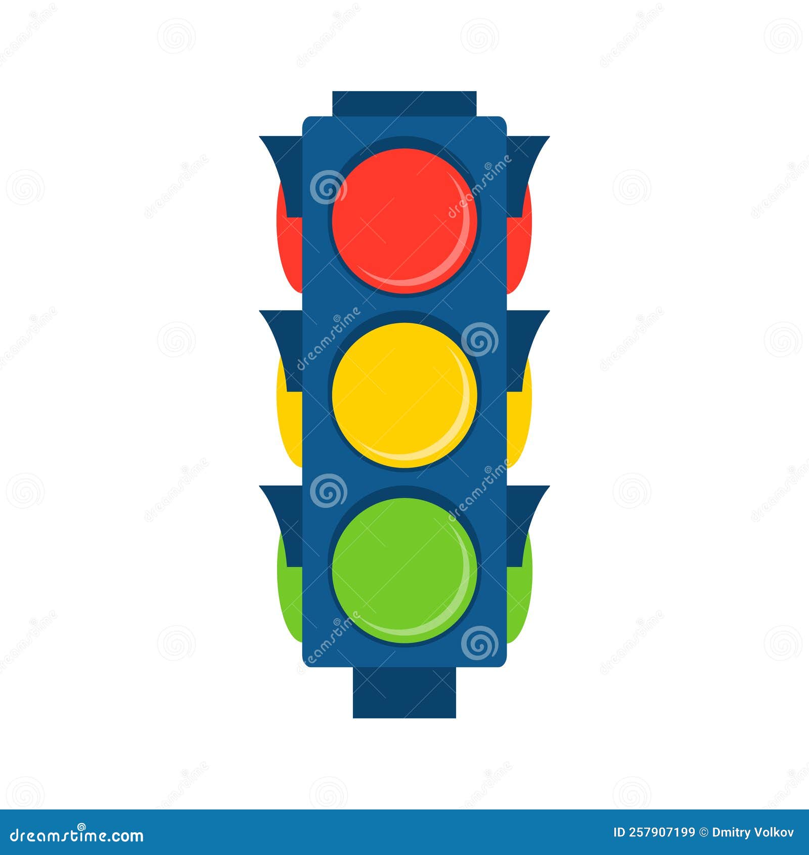 Traffic Light, Traffic Light Icon on a Blue Background with a White ...