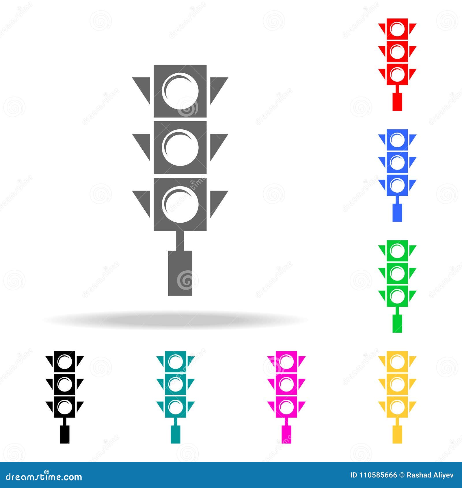 Traffic Light Icon. Elements in Multi Colored Icons for Mobile Concept ...